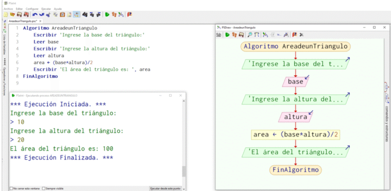 Pseudocodigo para Obtener el Area de un Triangulo – codigodeprogramacion.com